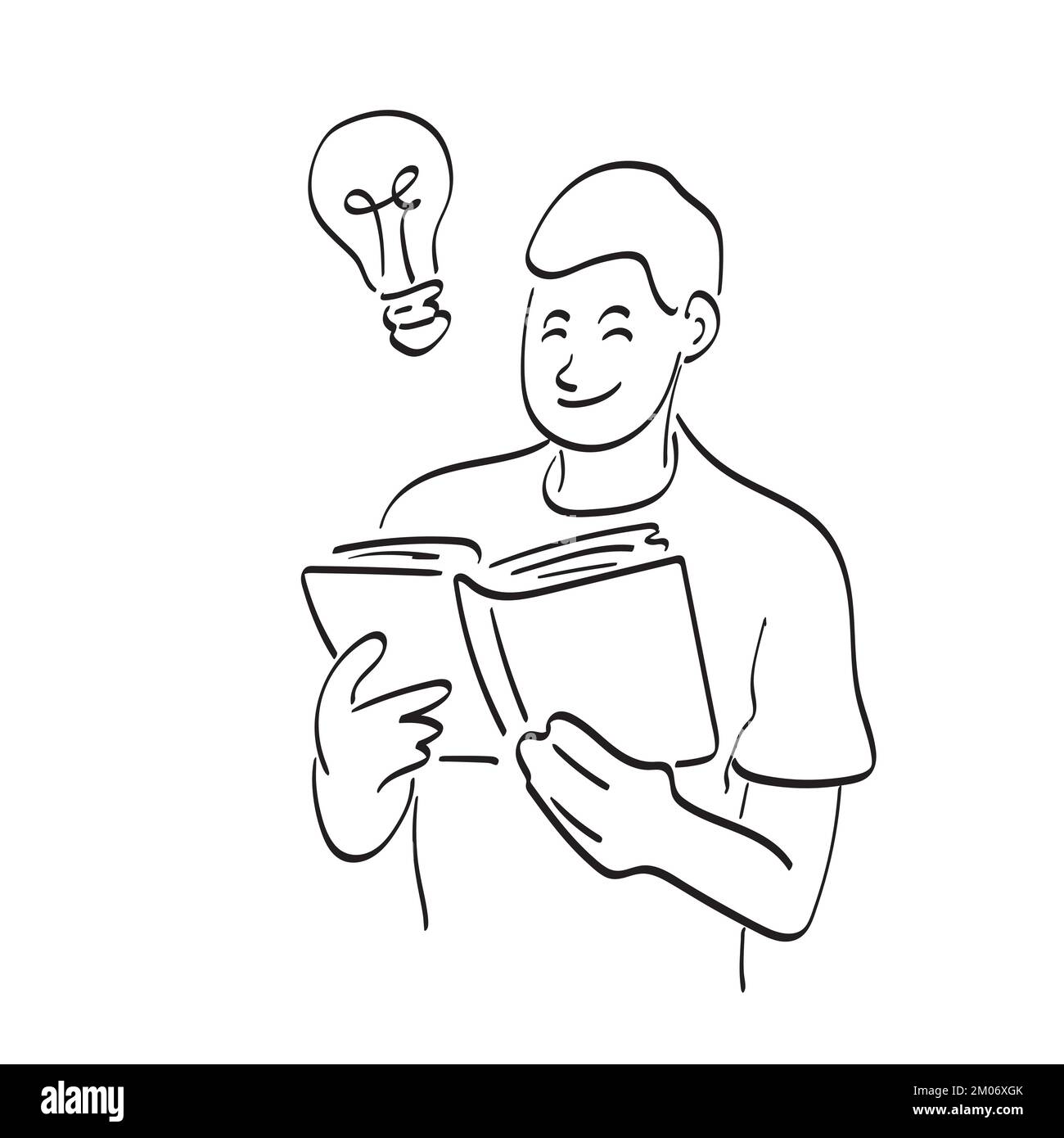 Idee hand gezeichnete mann zeichnung Stock-Vektorgrafiken kaufen - Alamy