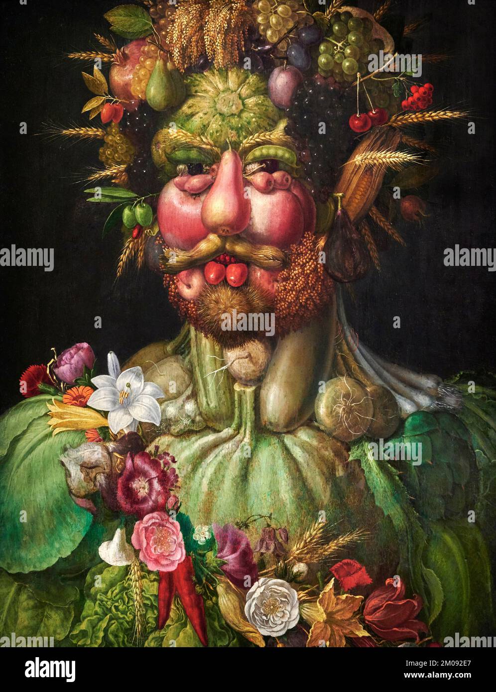 Vertumnus - olio su tavola - Giuseppe Arcimboldo - 1590 - Skokloster ...