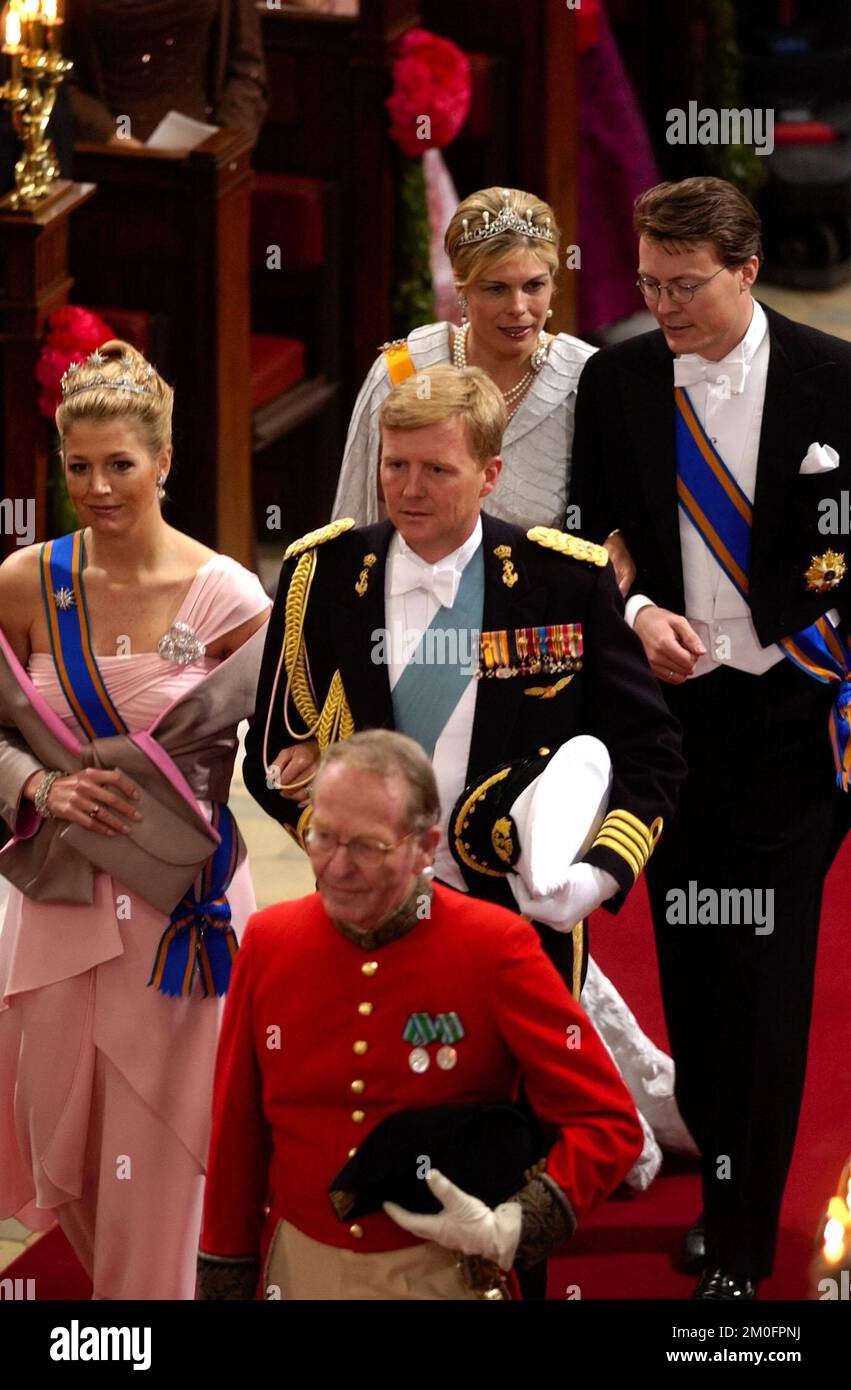 Der Kronprinz Willem-Alexander und die Kronprinzen Maxima von Belgien ...