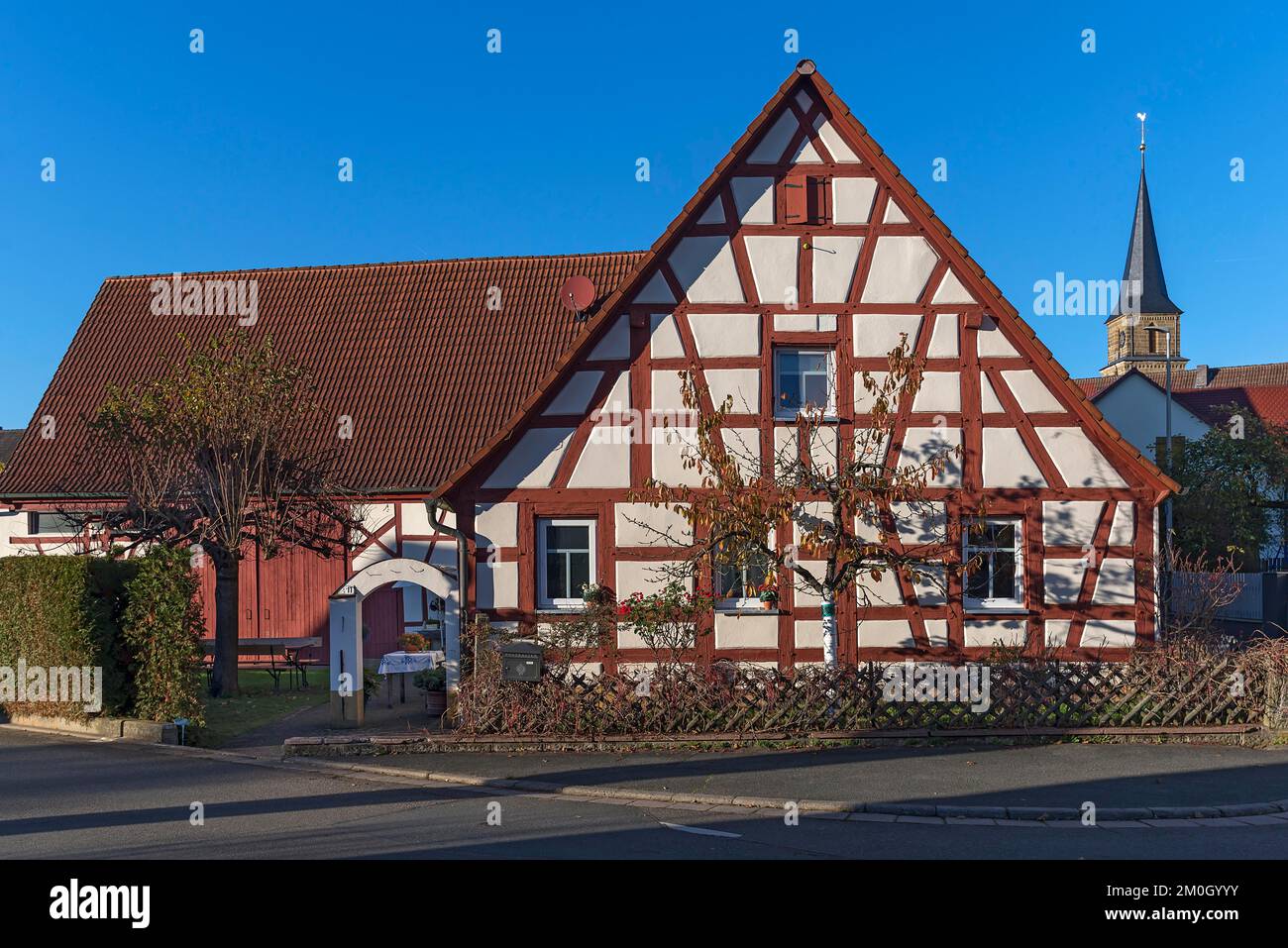 Historisches Bauernhaus, Dormitz, Mittelfrankreich, Bayern, Deutschland, Europa Stockfotografie ...