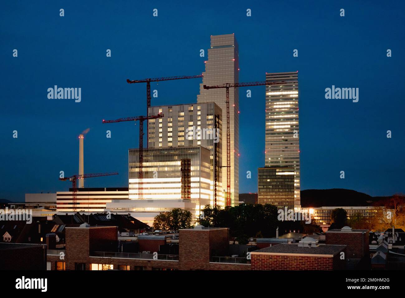 Schweiz, Basel, die Roche Towers, der höchste in der Schweiz, entworfen ...