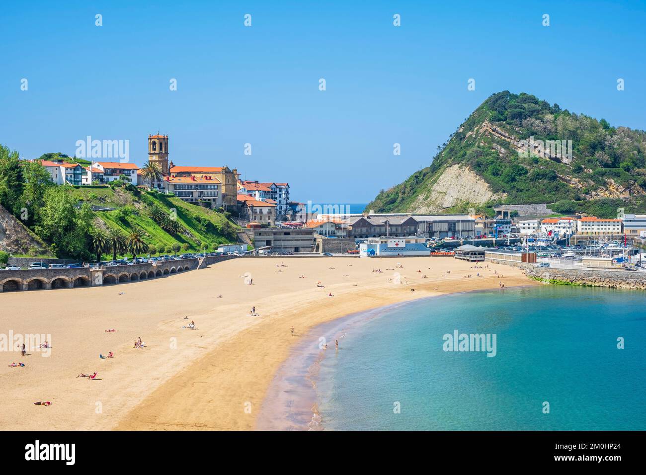 Spanien, Provinz Gipuzkoa, Getaria, Bühne auf dem Camino del Norte ...