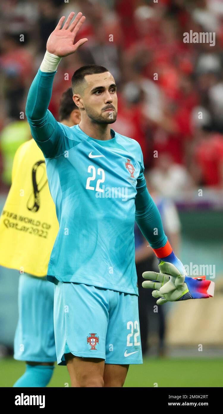 Der portugiesische Torwart Diogo Costa feiert den Sieg nach der FIFA ...