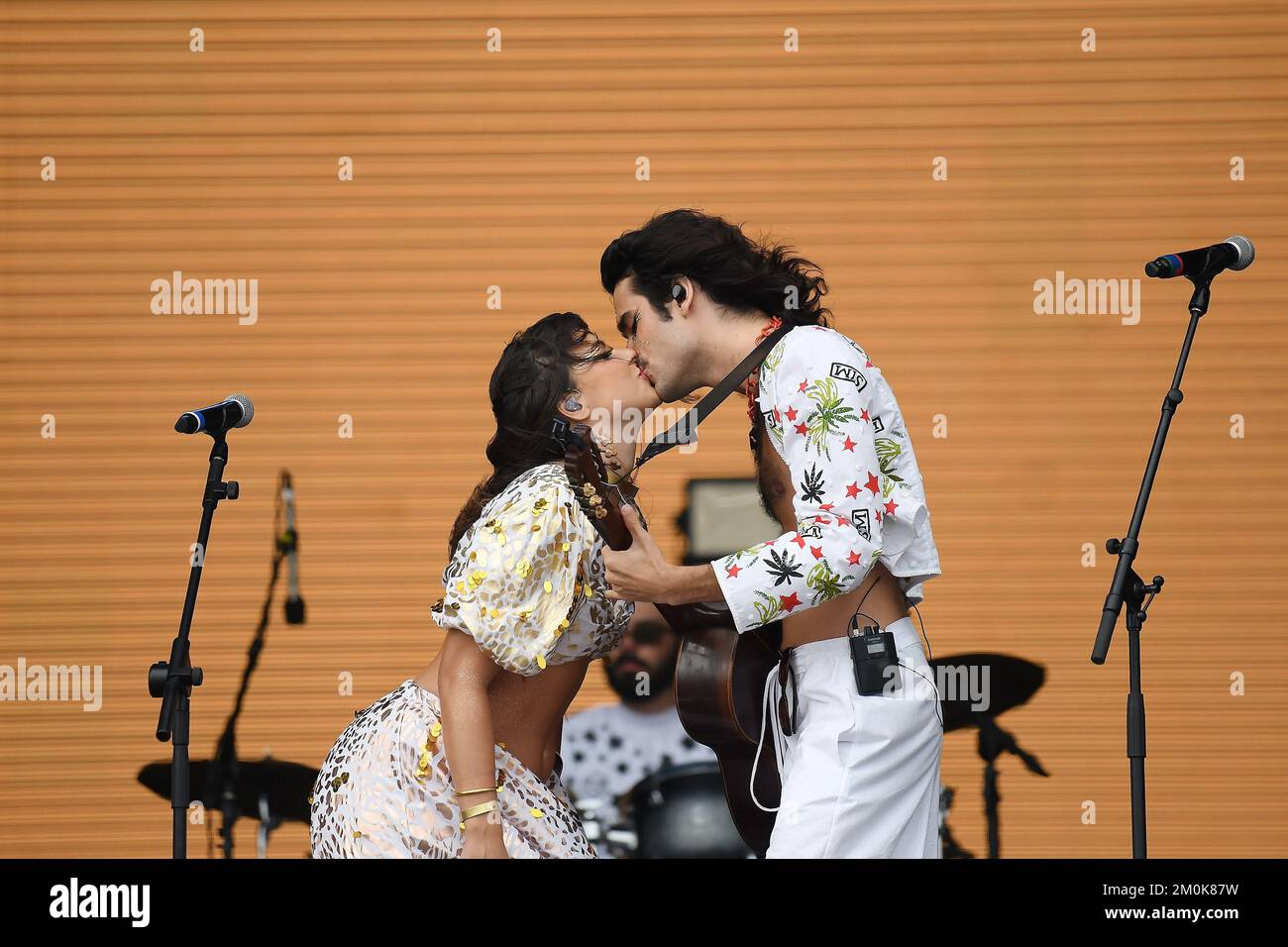 Rio de Janeiro, Brasilien, 10. September 2022. Die Sänger Zé Ibarra und ...