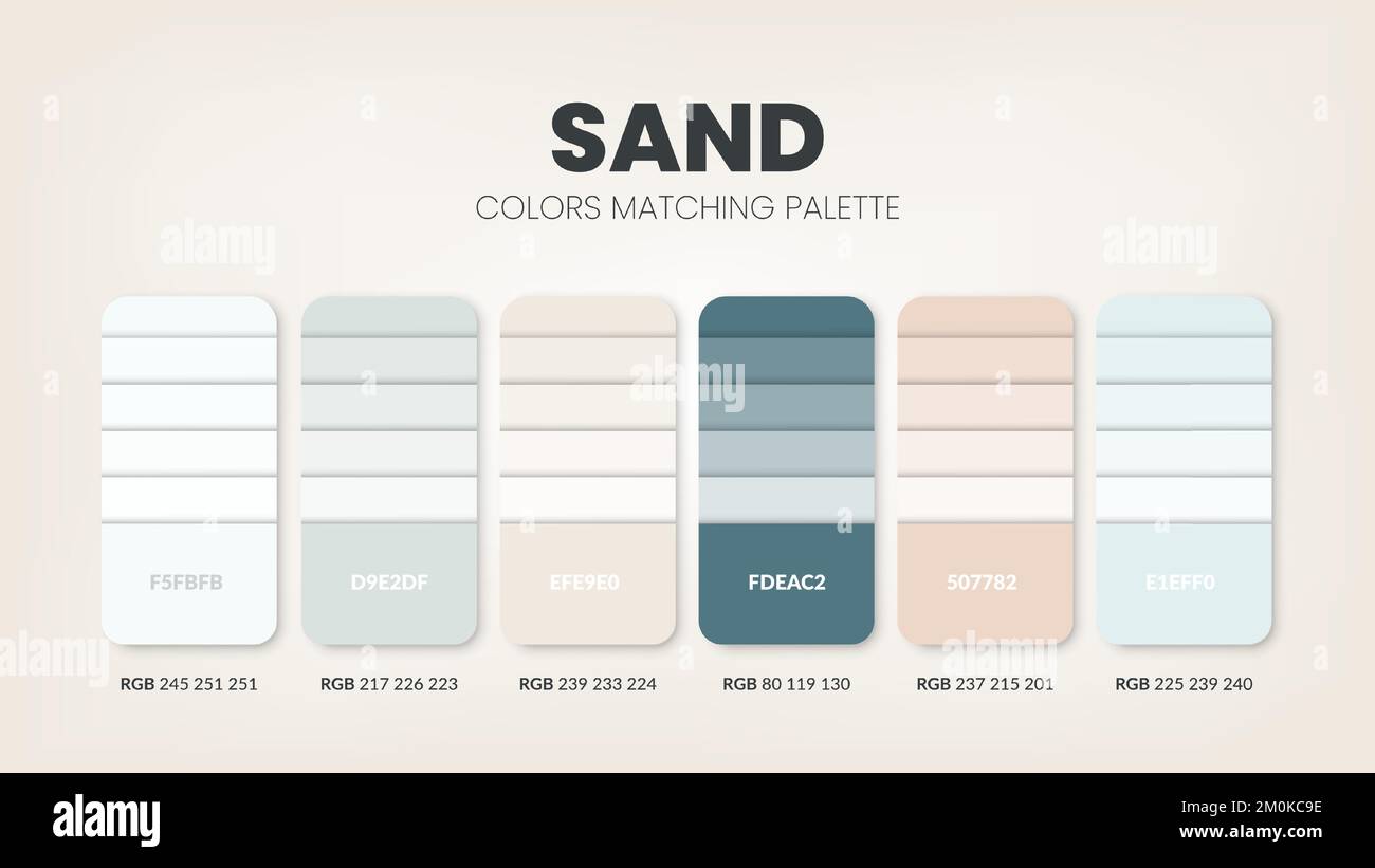 Farbpalette in einer Natuture-Kollektion. Diagrammvorlage für ...