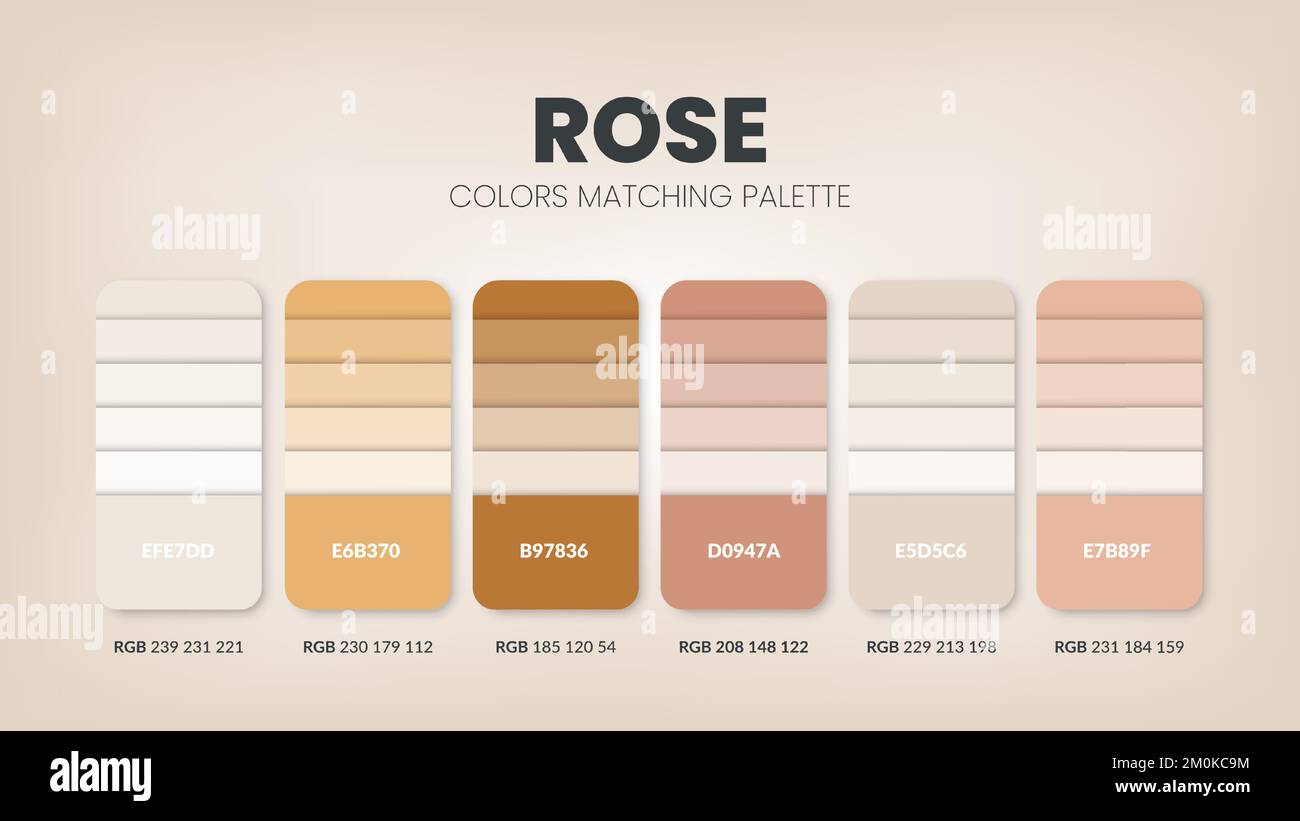 Farbpalette in einer Kollektion mit Farbmotiven „Glow“. Diagrammvorlage ...