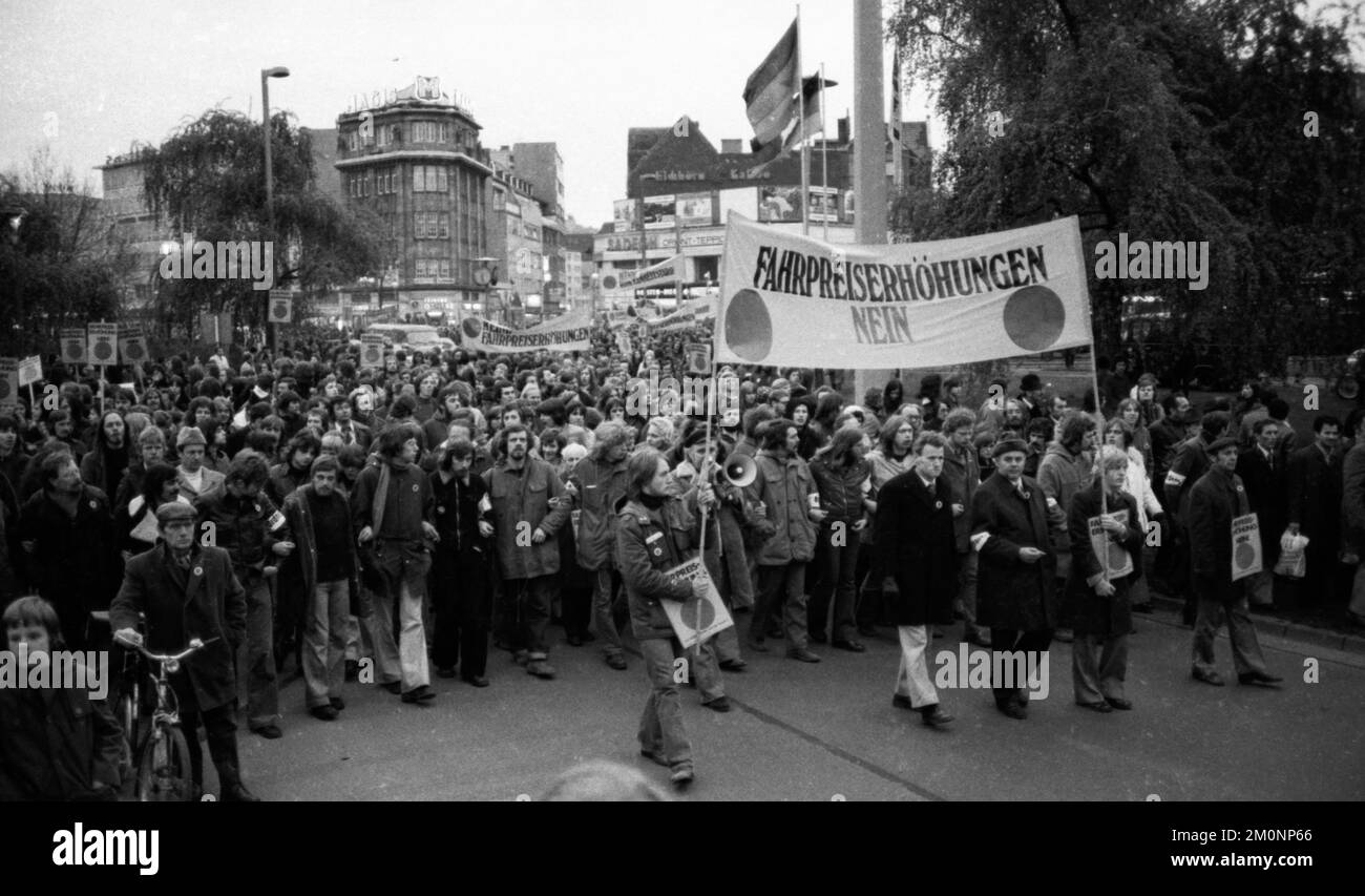 Die Demonstrationen vom 1-5. April 1975 im Zentrum von Hannover, das ...