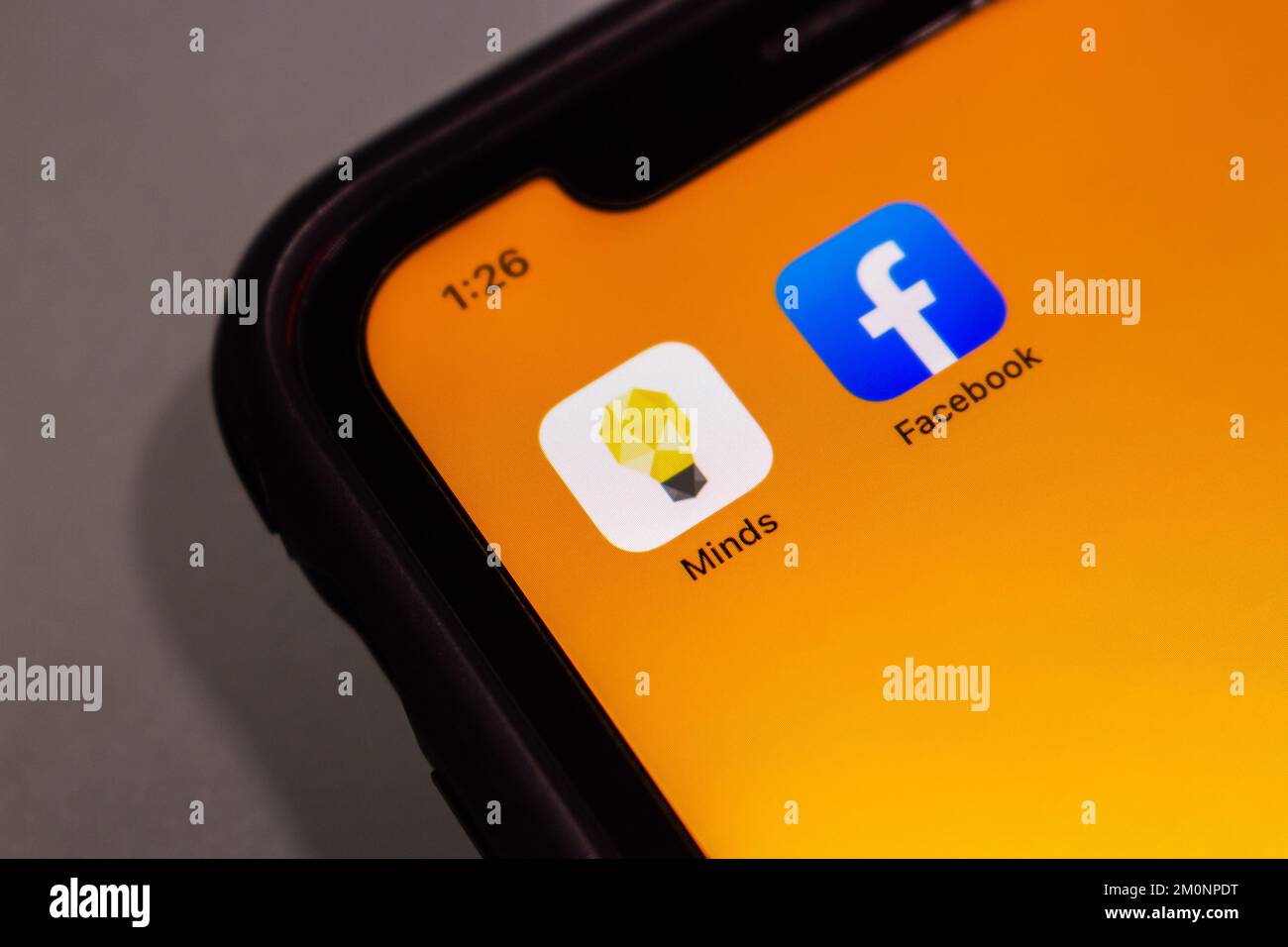 Vancouver, KANADA - Dez 3 2022 : Eine Blockchain-basierte Social-Network-Minds-App und ein ...