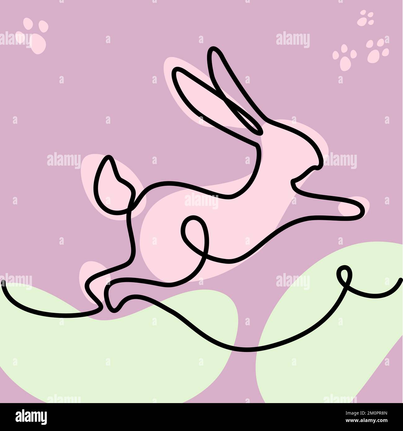 Springing Bunny als Symbol des Jahres nach dem chinesischen Kalender in ...