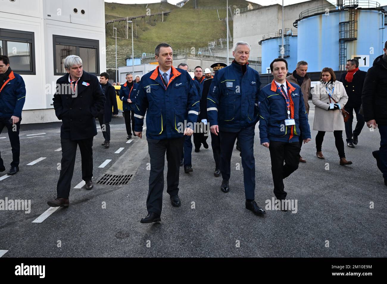 Wirtschaftsminister Bruno Le Maire und EDF-CEO Luc Remont besuchen am 8 ...