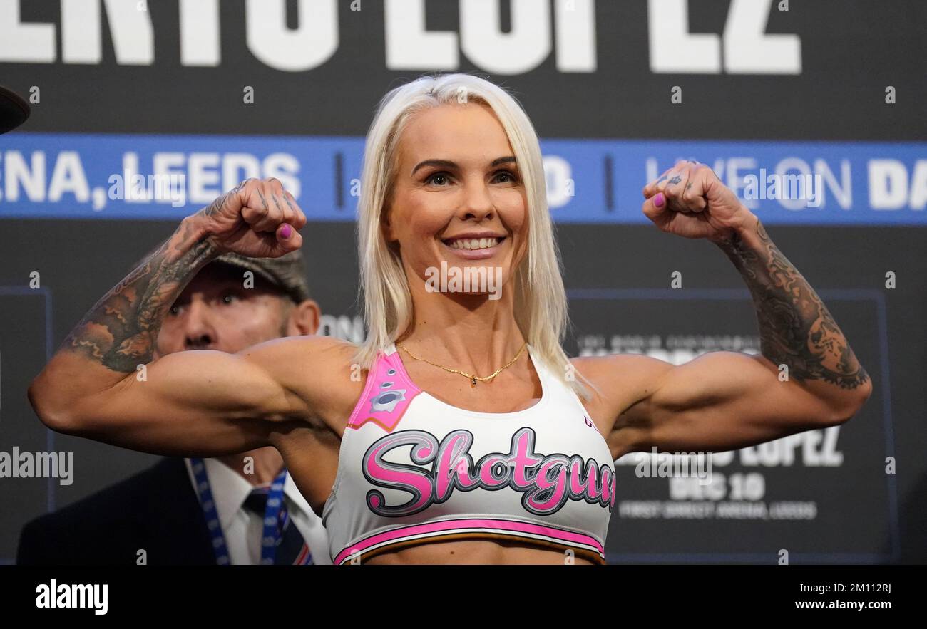 Shannon O'Connell beim Wiegen vor dem IBF World Bantamweight-Kampf ...
