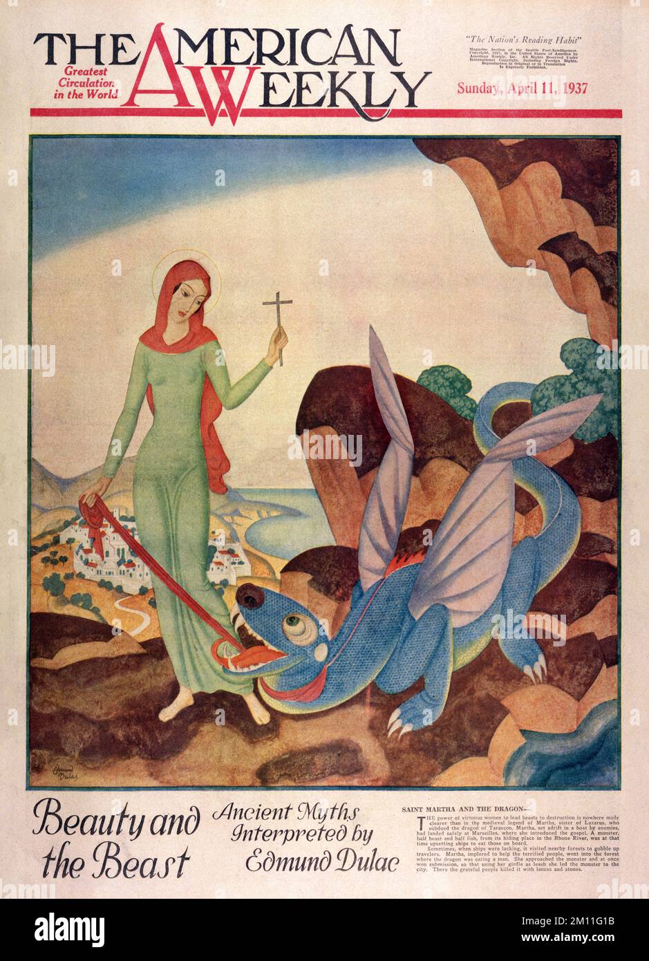 „Saint Martha and the Dragon“, veröffentlicht im American Weekly ...
