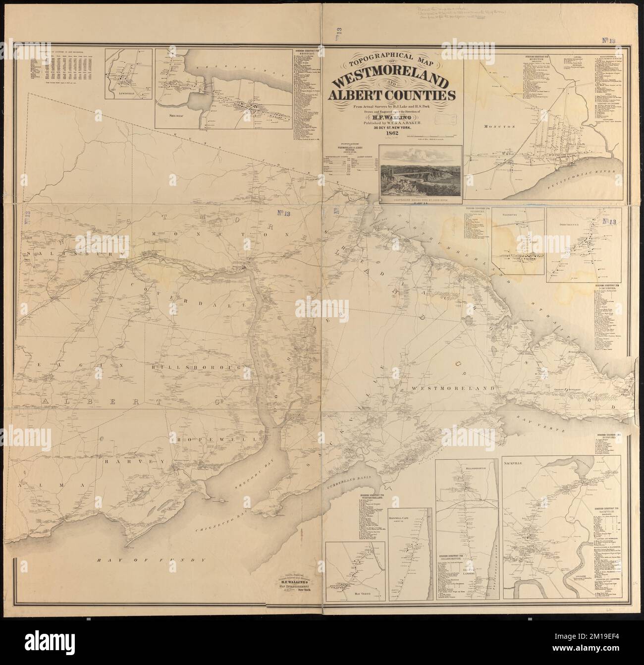 Topographische Karte der Landkreise Westmoreland und Albert : aus ...