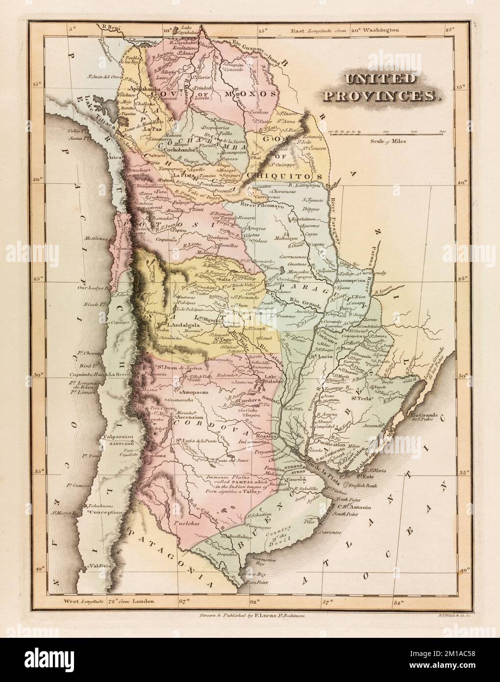 Vereinigte Provinzen , Argentinien, Maps, Bolivien, Maps, Chile, Karten ...