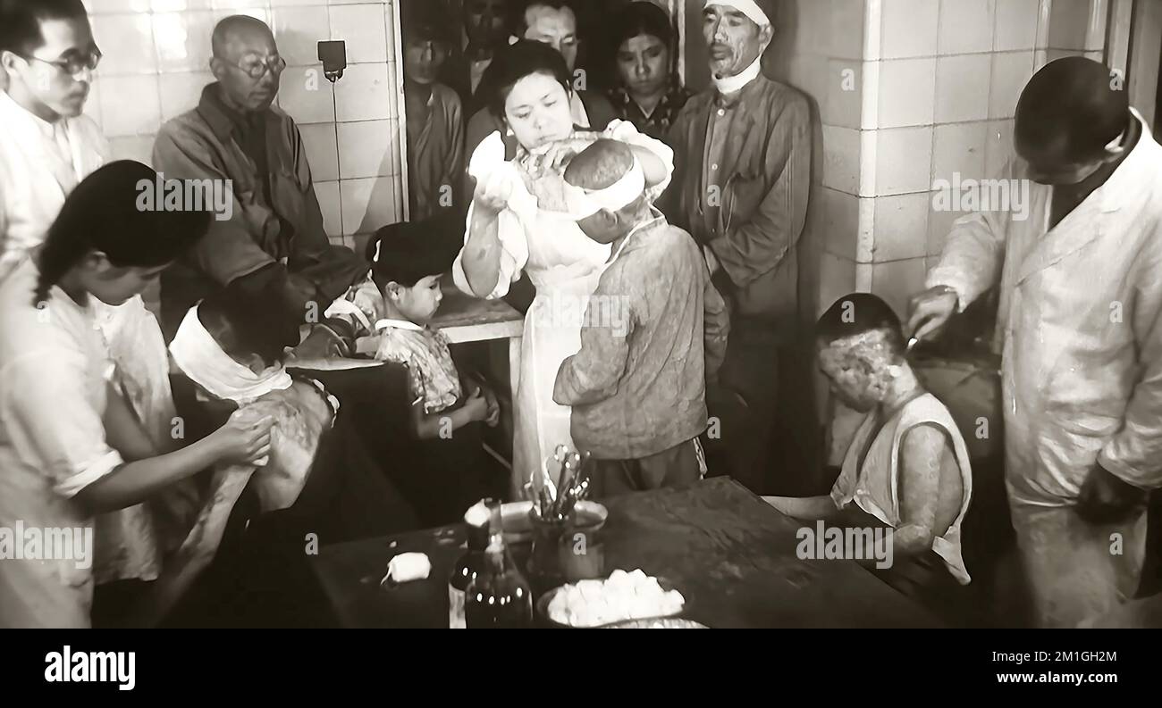 Hiroshima 1946 - ein Jahr nach der Atombombe Stockfotografie - Alamy