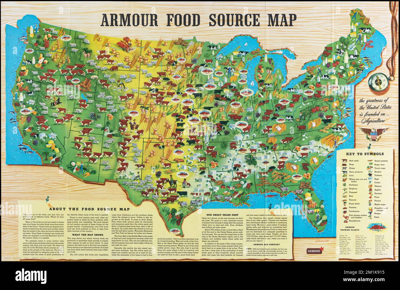 Armour Food Source MAP , USA, Maps, Food Supply, USA, Karten ...