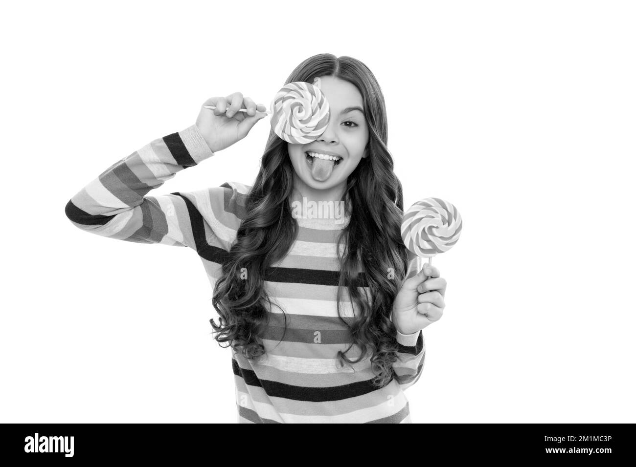 Lollipop maedchen Schwarzweiß-Stockfotos und -bilder - Alamy