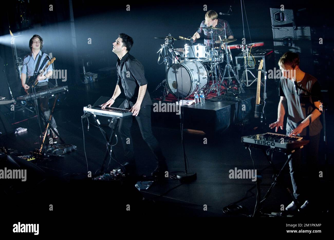 Belgische elektronische Musik band Gans im Konzert in der Ancienne ...