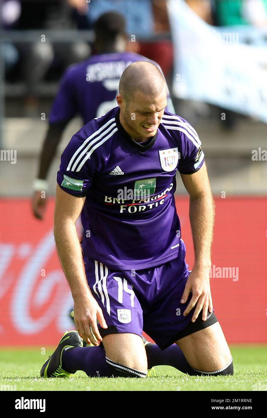 Anderlecht's Bram Nuytinck sieht beim Jupiler Pro League-Spiel zwischen ...