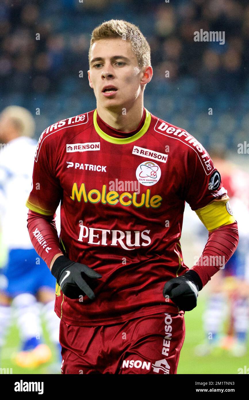 20140129 – GENT, BELGIEN: Essevee's Thorgan Hazard, abgebildet während ...