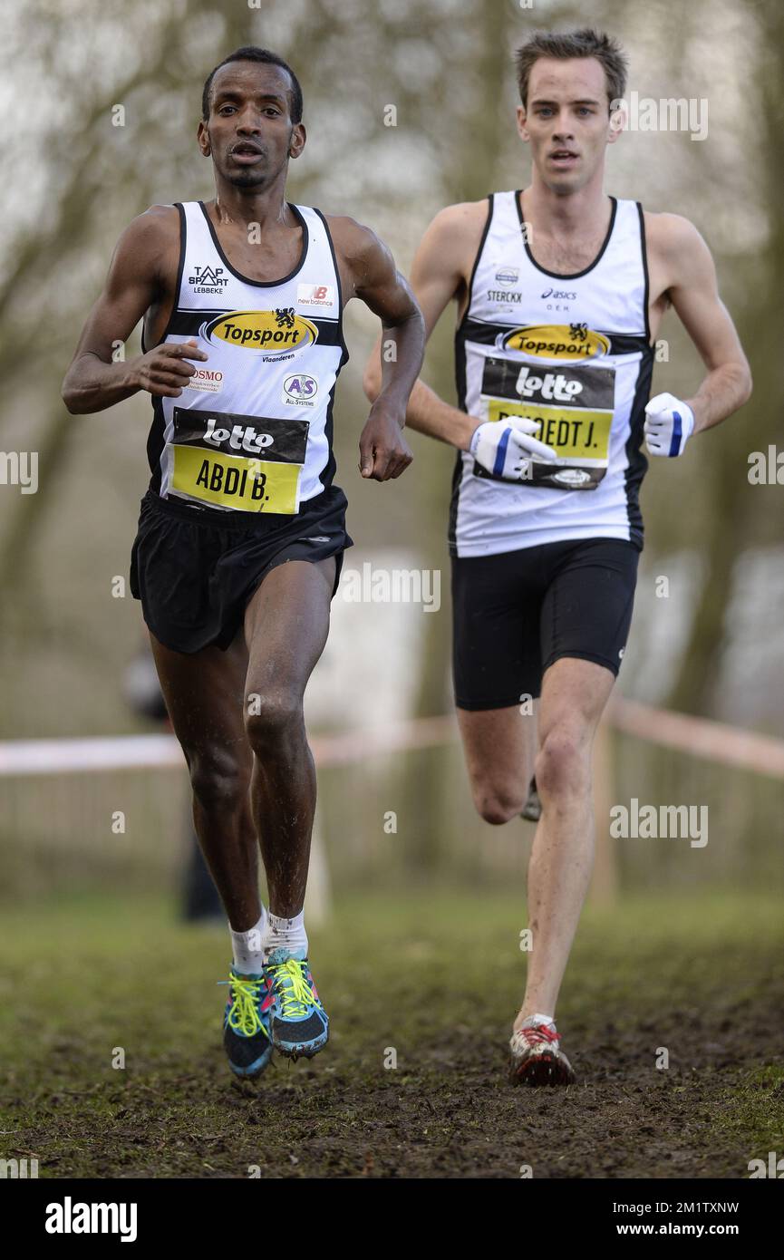 20140216 – HANNUT, BELGIEN: Belgische Abdi Bashir und belgische Jeroen ...