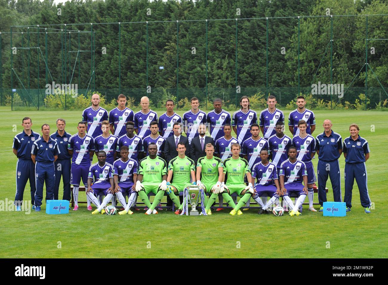 (Obere Reihe) Bram Nuytinck, Leander Dendoncker, Olivier Deschacht ...