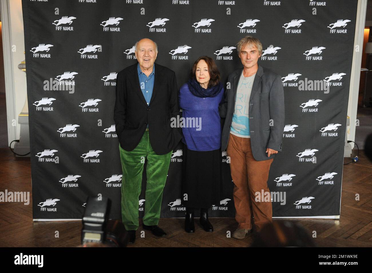 20141009 - NAMUR, BELGIEN: Schauspieler Michel Piccoli, Schauspielerin ...