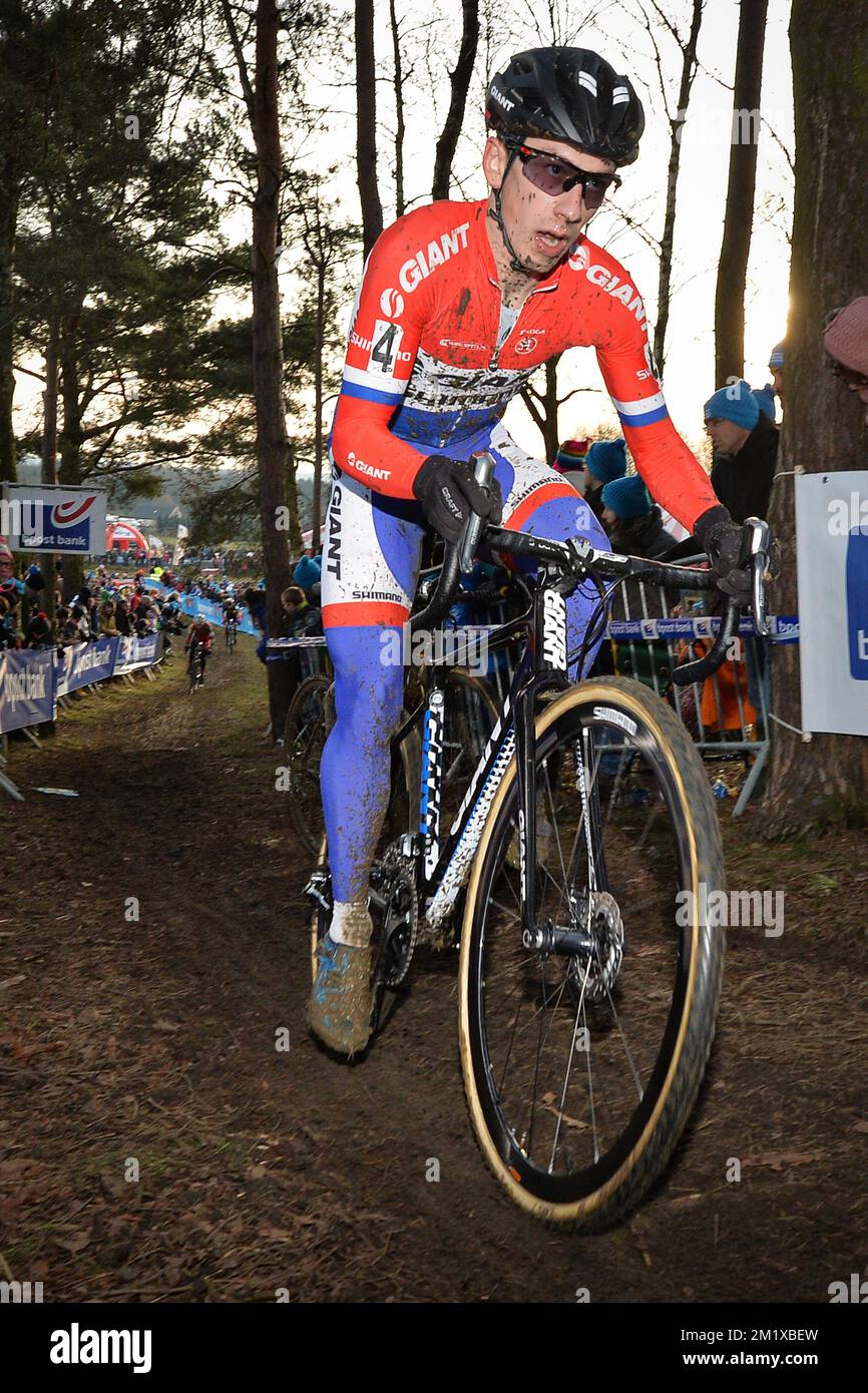 20150101 – BAAL, BELGIEN: Niederländischer Lars Van der Haar in Aktion während der GP Sven Nys ...