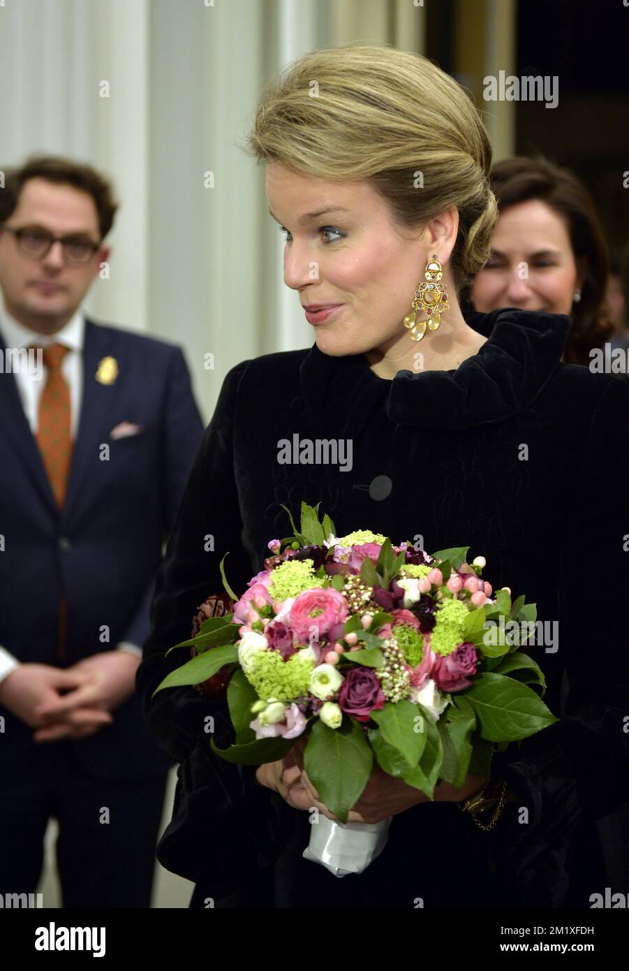 20150203 – BRÜSSEL, BELGIEN: Königin Mathilde von Belgien, abgebildet ...