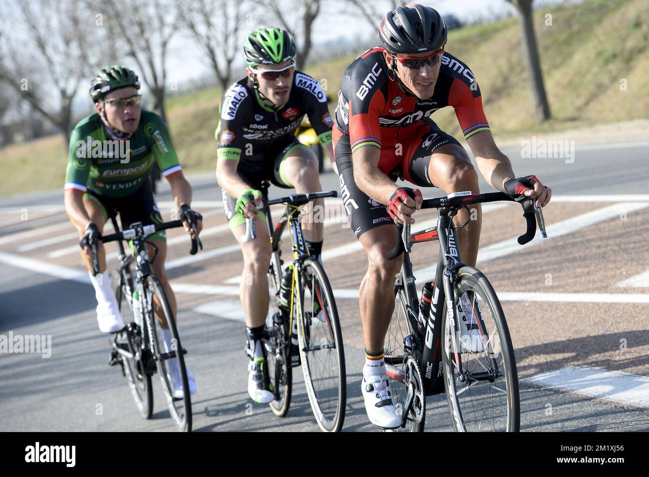 Der französische Thomas Voeckler vom Team Europcar, der französische ...