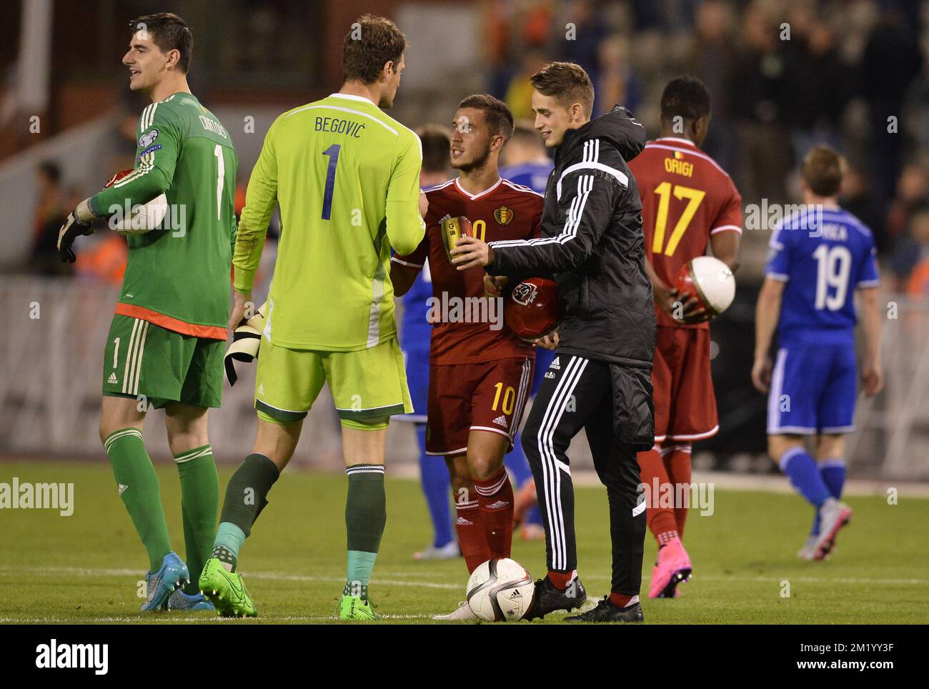 20150903 - BRÜSSEL, BELGIEN: Der belgische Torwart Thibaut Courtois ...