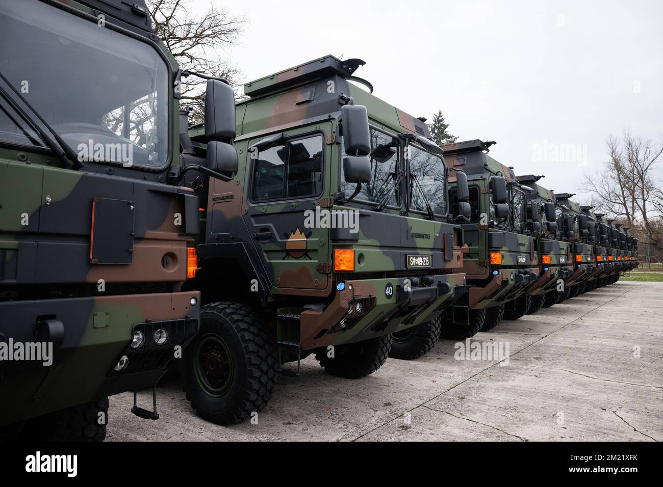 Ljubljana, Slowenien. 13.. Dezember 2022. Deutsche Rheinmetall-MÄNNER ...