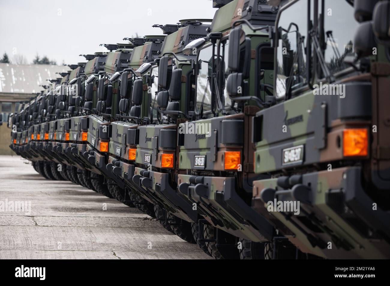 Ljubljana, Slowenien. 13.. Dezember 2022. Deutsche Rheinmetall-MÄNNER ...