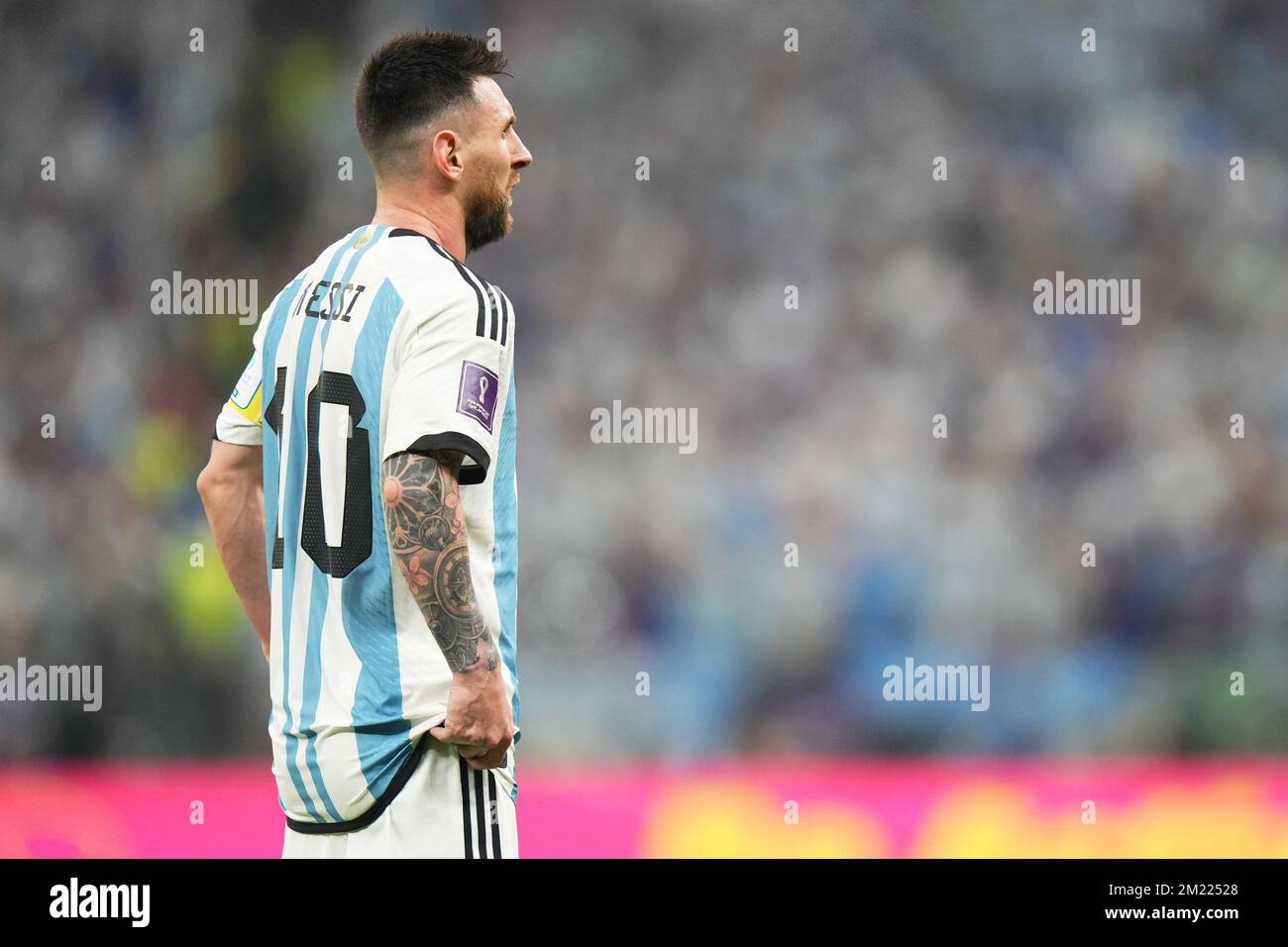 Lionel Messi aus Argentinien spielte während des FIFA ...