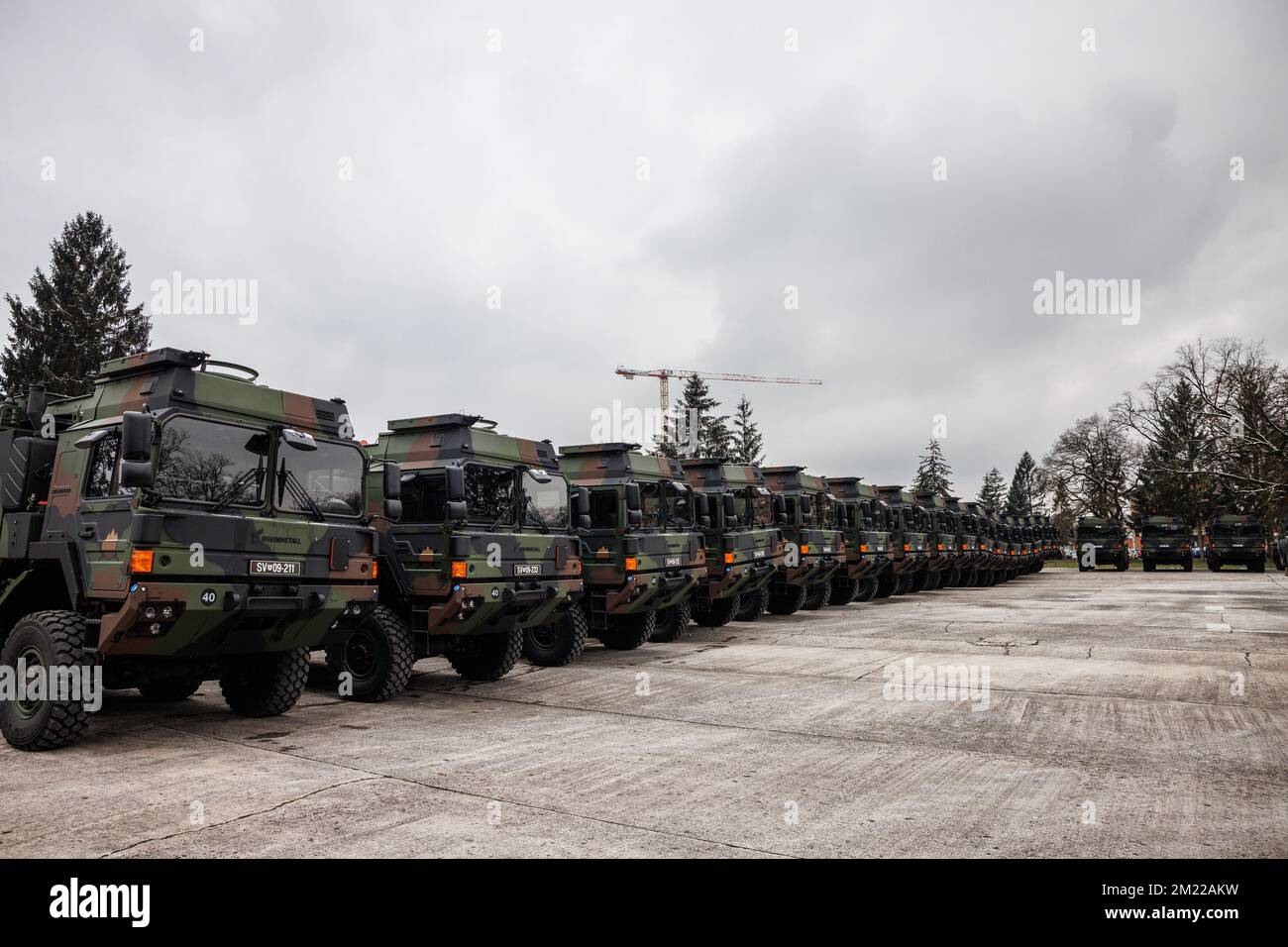 Ljubljana, Slowenien. 13.. Dezember 2022. Deutsche Rheinmetall-MÄNNER ...