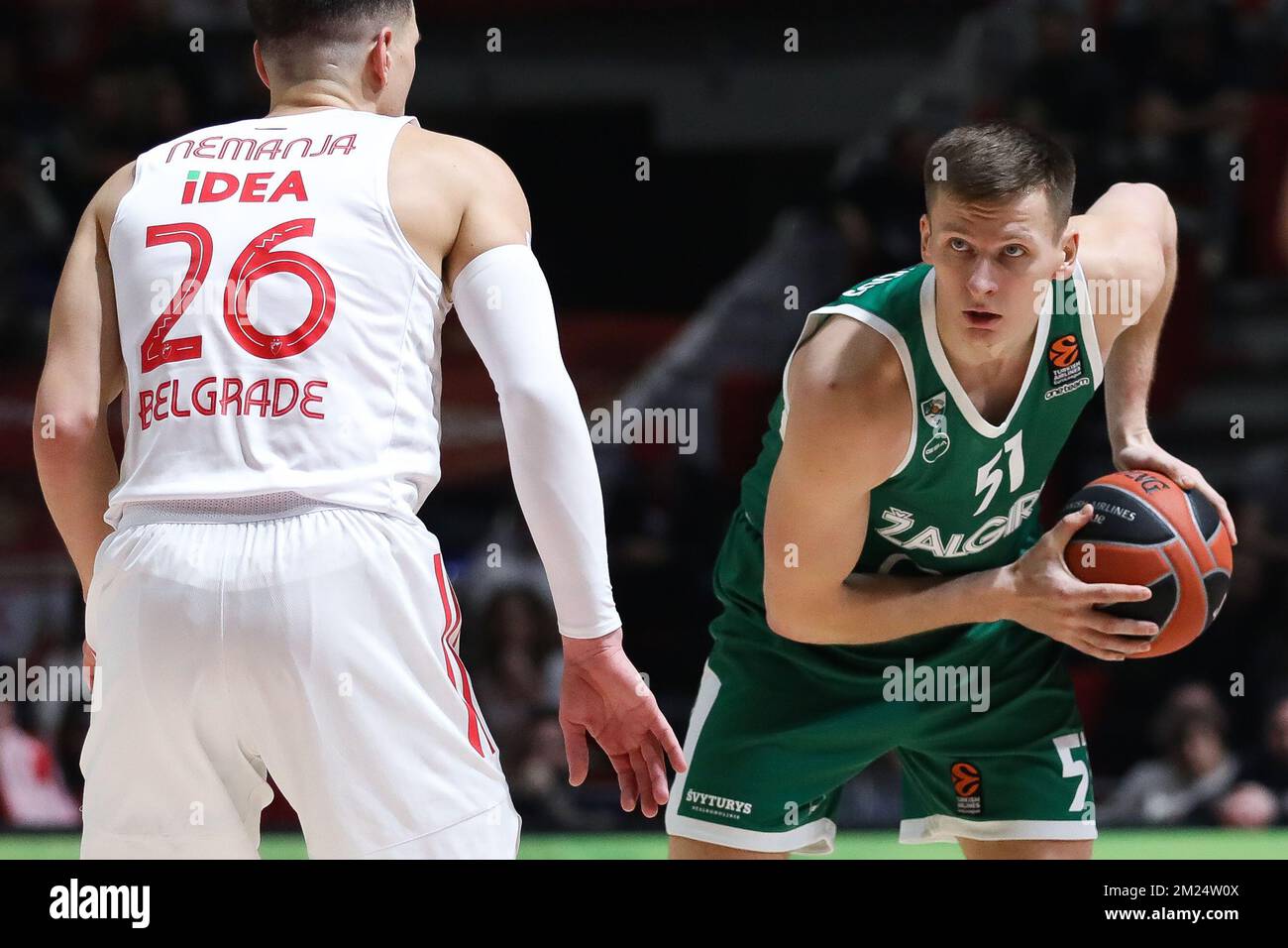 Belgrad, Serbien, 13. Dezember 2022. Arnas Butkevicius von Zalgiris ...