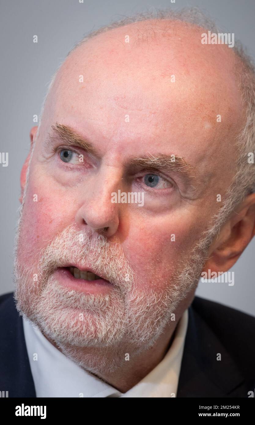 Gouverneur der Nationalbank (BNB-NBB) Jan Smets, Foto auf einer ...