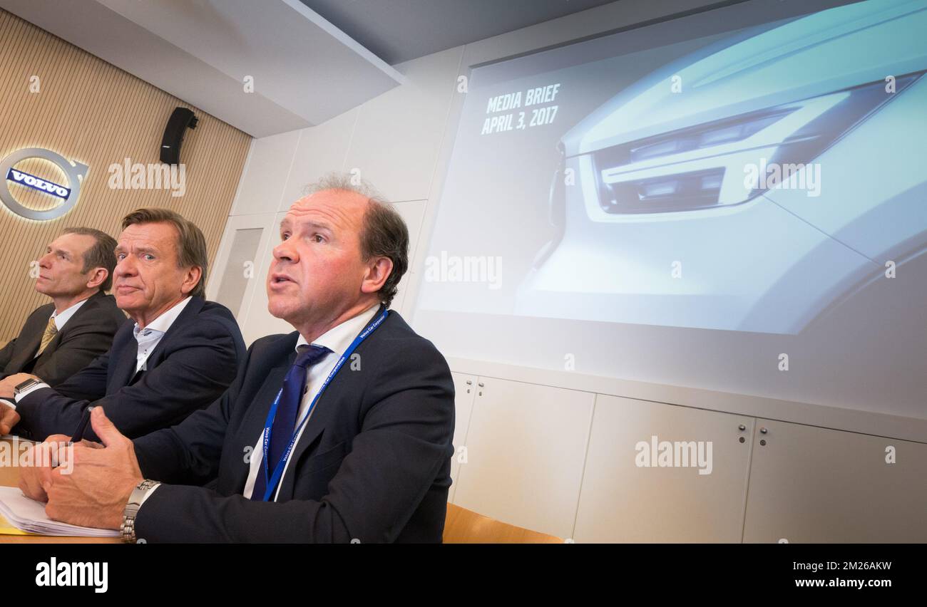 Volvo Cars Gent CEO Eric Van Landeghem, Volvo Cars CEO Hakan Samuelsson ...