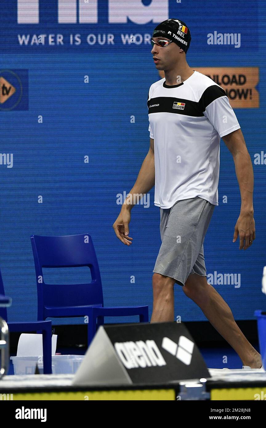 Der belgische Schwimmer Pieter Timmers wurde während der Hitze des ...