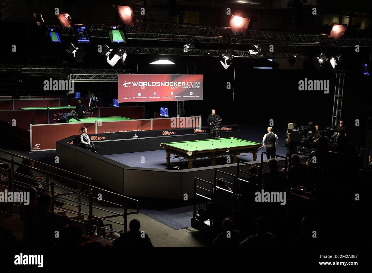 Die Abbildung zeigt ein Spiel zwischen dem belgischen Luca Brecel und ...