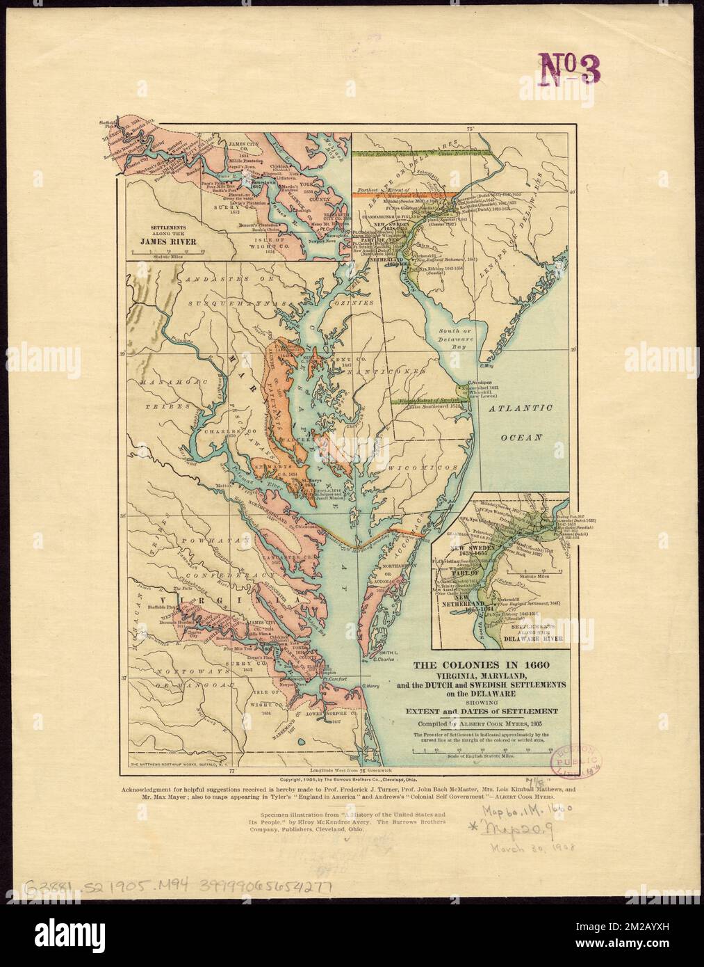 The colonies in 1660, Virginia, Maryland, and the Dutch and Swedish ...