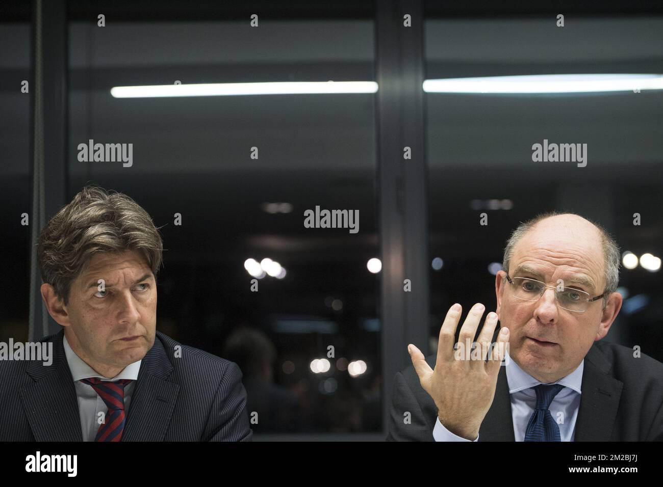 Der Generalstaatsanwalt von Mons Ignacio de la Serna und Justizminister ...