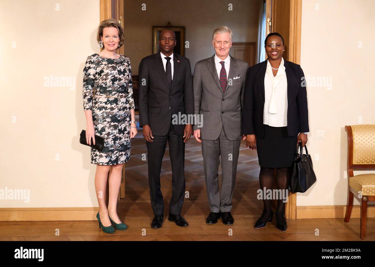 Queen Mathilde of Belgium, Haiti President Jovenel Moise, King Philippe ...