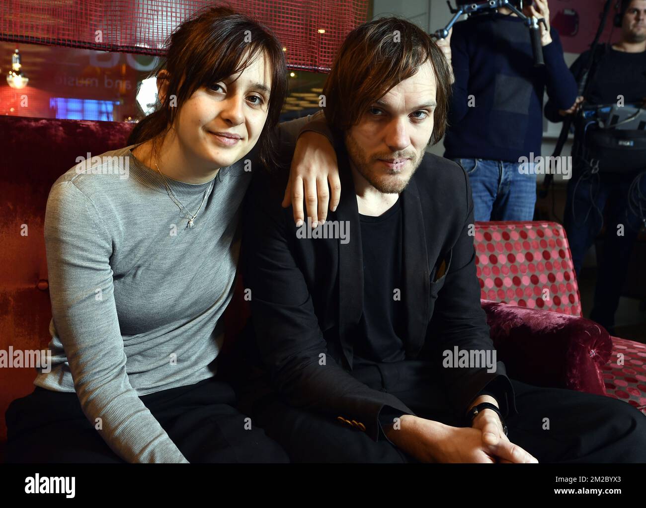 actress Anna Franziska Jager and actor Roy Aernouts pose for the ...