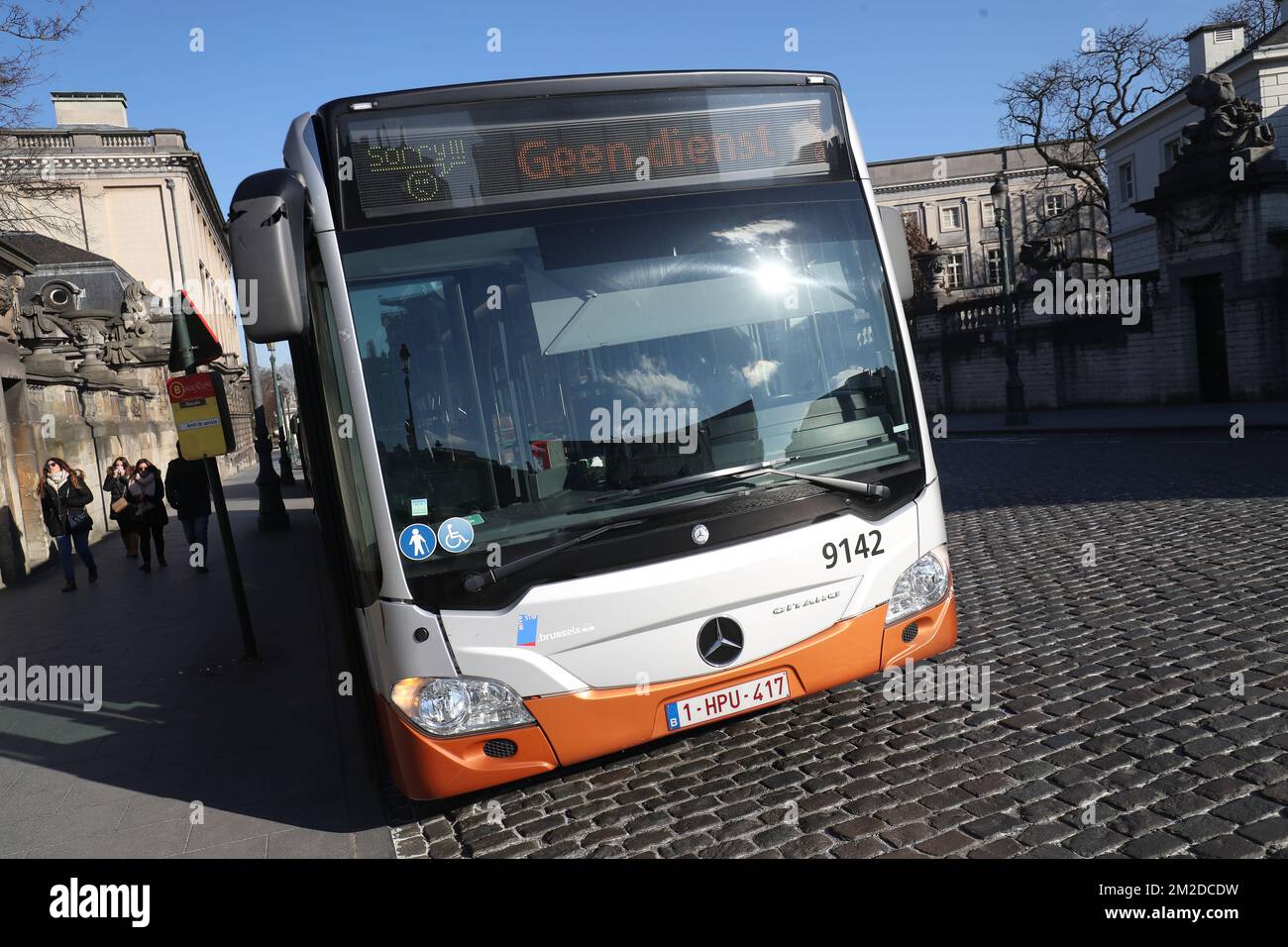 Illustration picture shows a bus out of service during a general strike ...