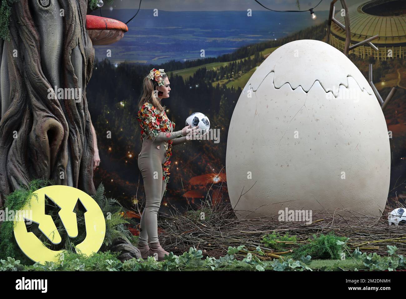 Das Schaubild zeigt die Präsentation des neuen mascotte für die ...