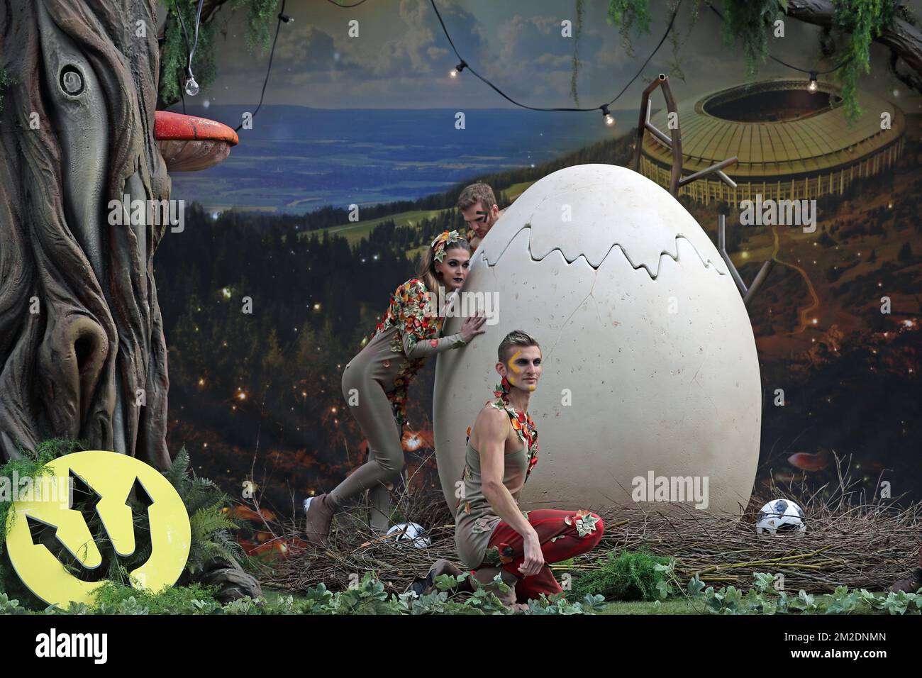 Das Schaubild zeigt die Präsentation des neuen mascotte für die ...