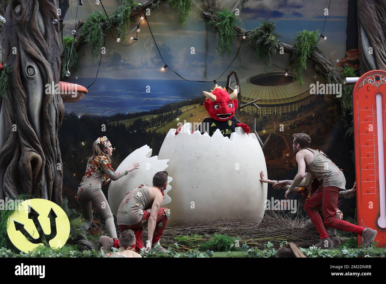 Das Schaubild zeigt die Präsentation des neuen mascotte für die ...