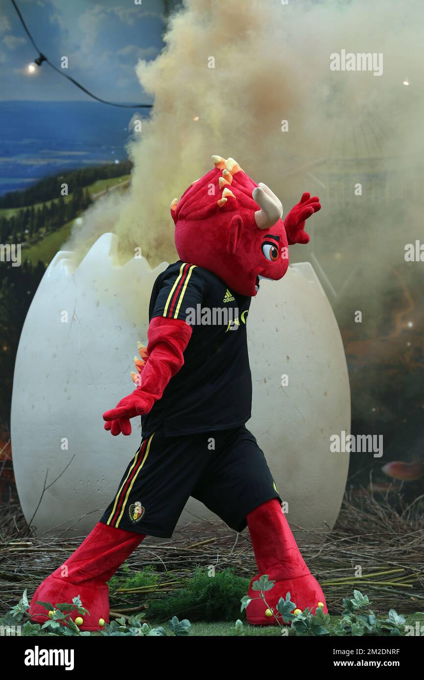 Das Schaubild zeigt die Präsentation des neuen mascotte für die ...