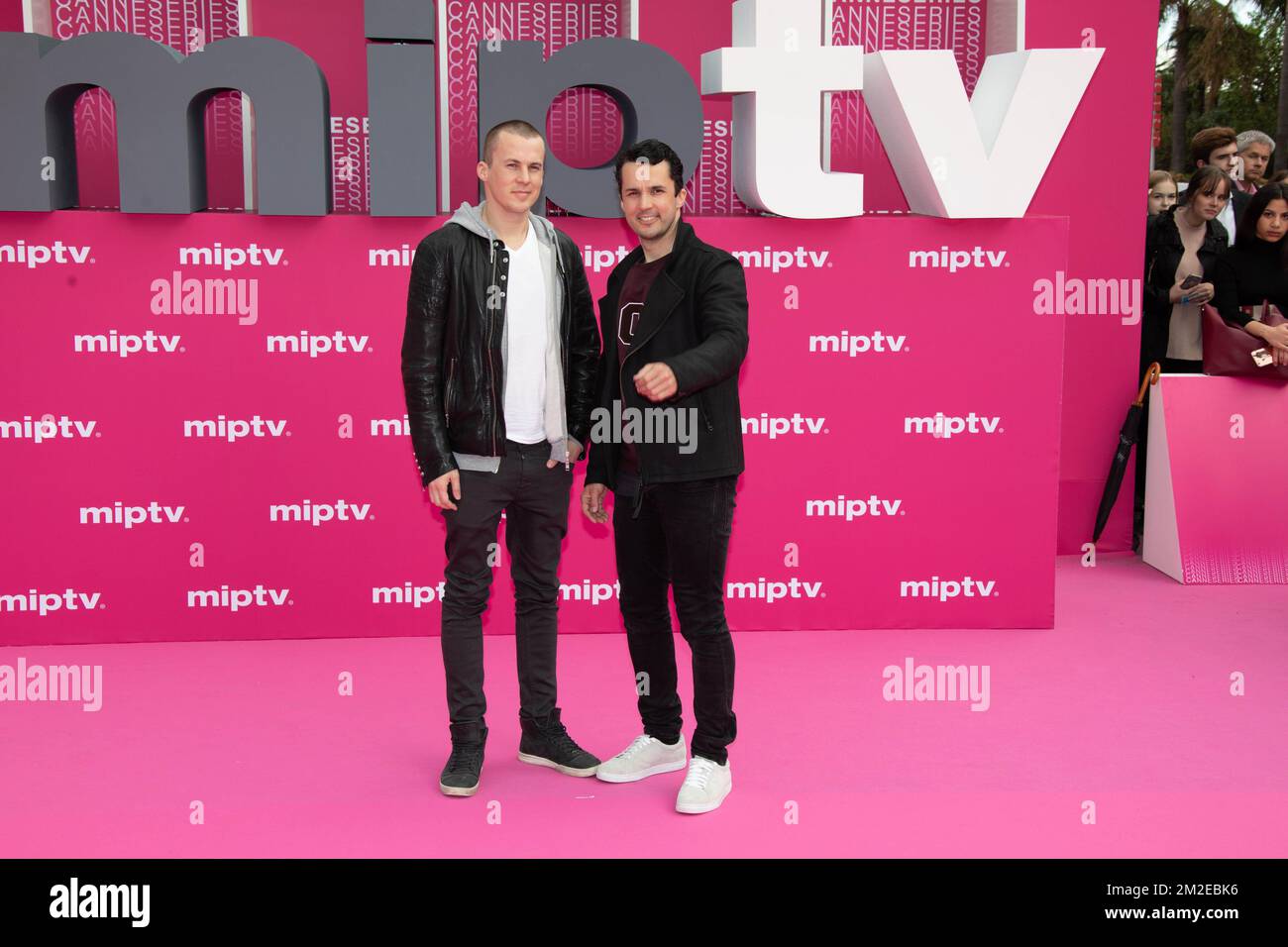 Bard Ylvisaker and Vegard Ylvisaker on the pink carpet of the Cannes ...